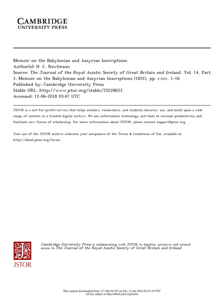 Babylonian and Assyrian Inscriptions PDF | PDF | Cuneiform | Hebrew ...