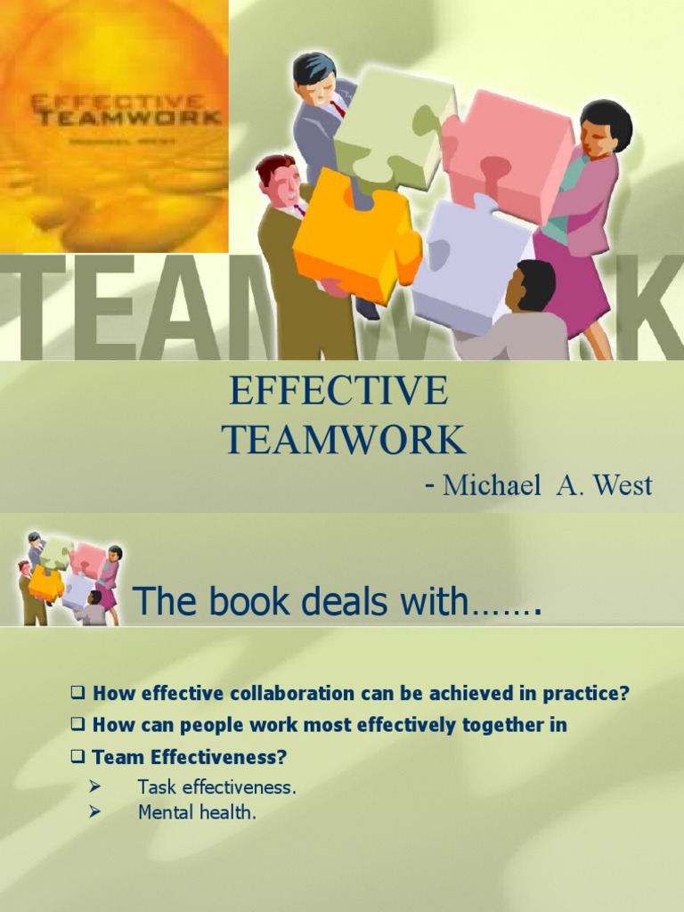 Effective Teamwork Strategies by Michael West | PDF | Decision Making ...