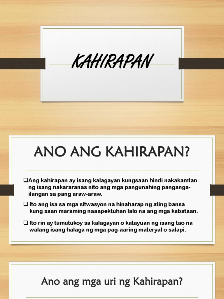 Kahirapan | PDF