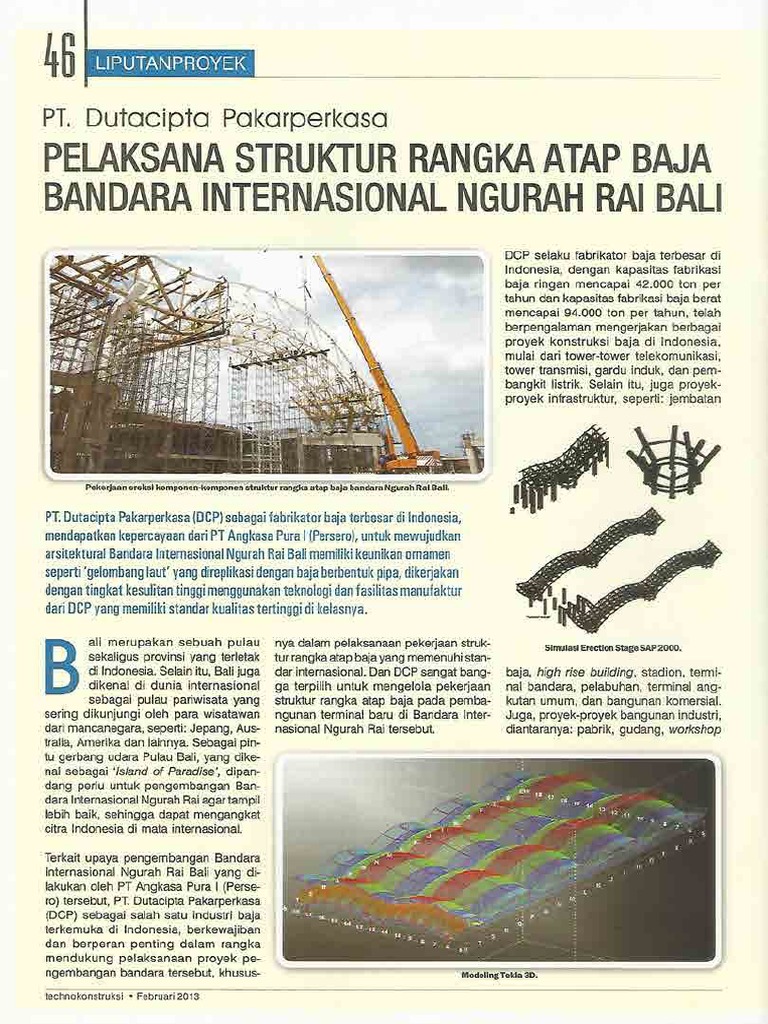 Struktur Rangka Atap Bandara Ngurahrai | PDF