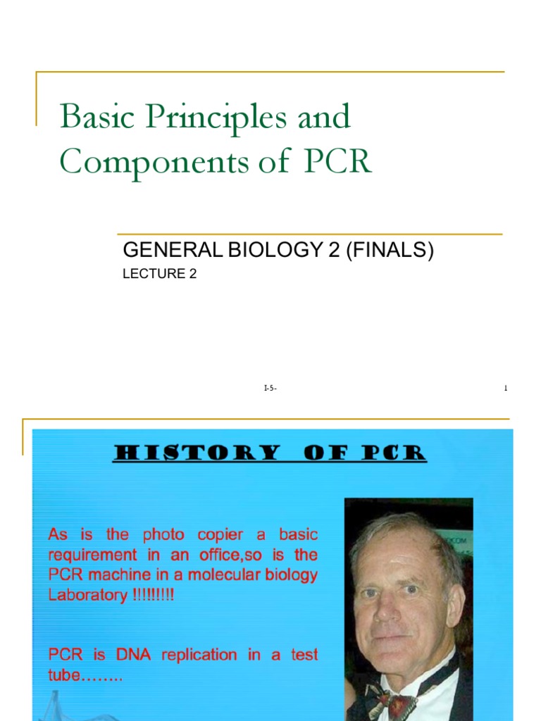 Basic Principles and Components of PCR | Download Free PDF | Nucleic ...