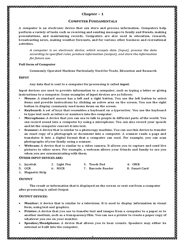 Computer Fundamentals | PDF | Random Access Memory | Usb