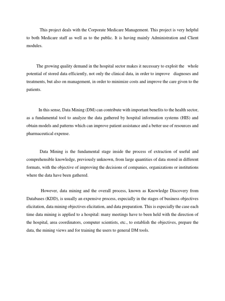 E Health Care Management System Abstract | PDF