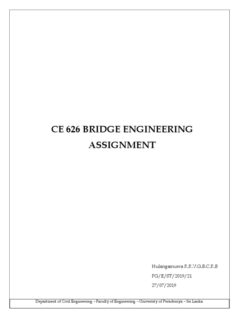 Bridge Engineering Assignment Report | PDF | Young's Modulus | Beam ... Bridge Engineering Assignment Report | PDF | Young's Modulus | Beam ...