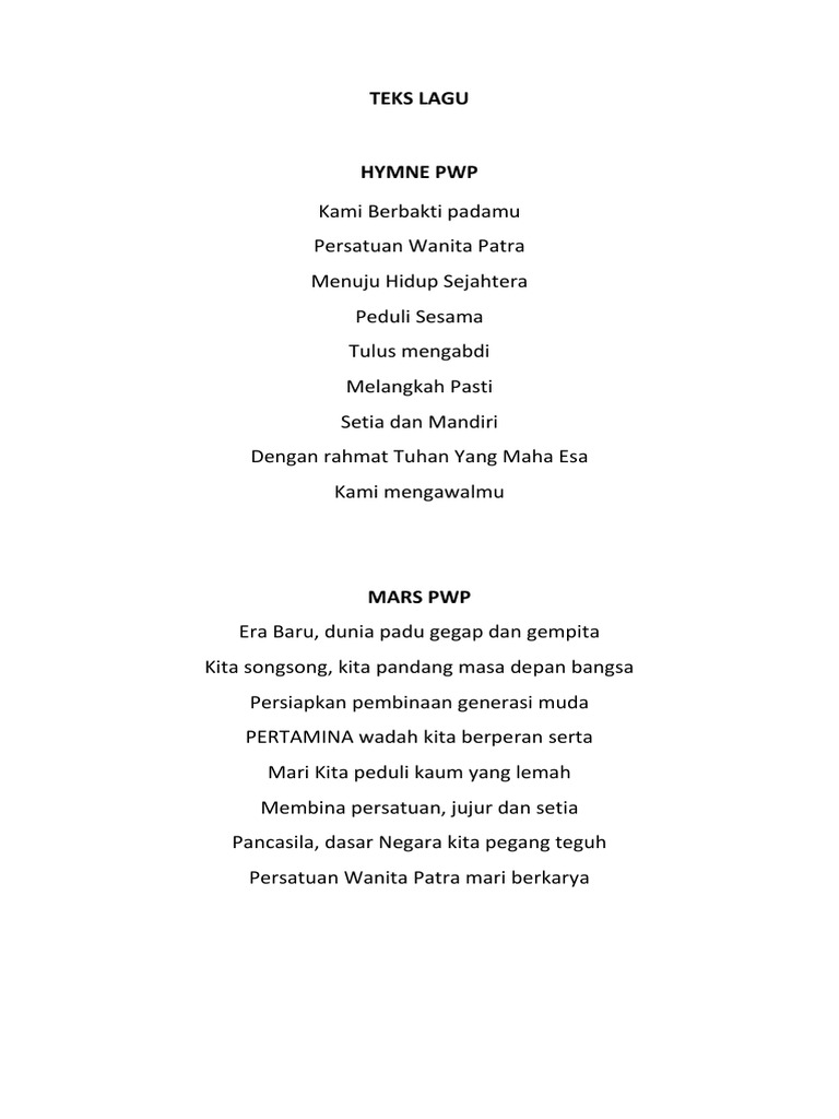 Teks Lagu | PDF