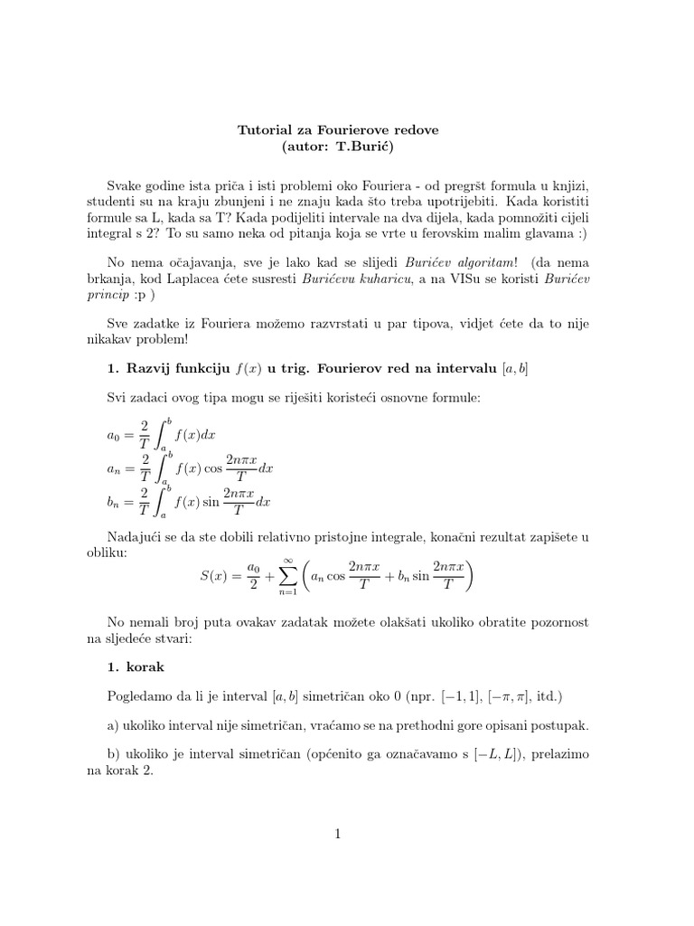 Fourier I Laplace (Tutorial) PDF | PDF