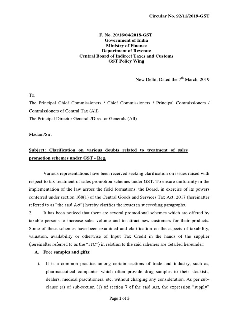 GST Circular | PDF | Value Added Tax | Invoice