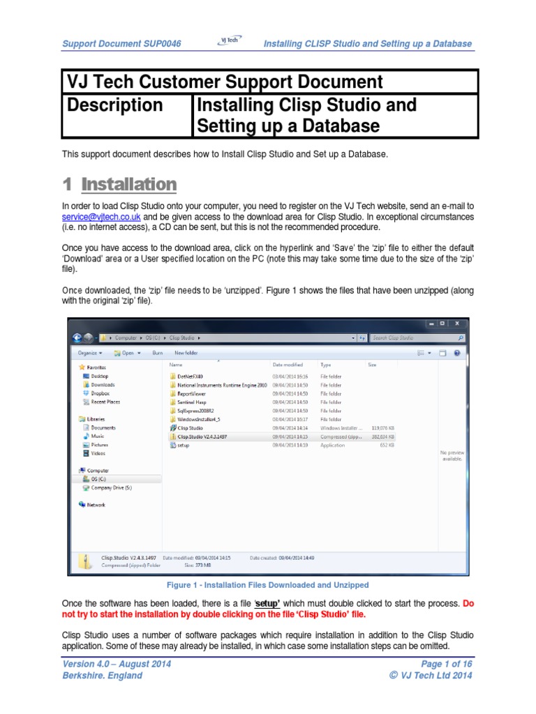 SUP0046 - Installing Clisp Studio and Setting Up A Database | PDF ...