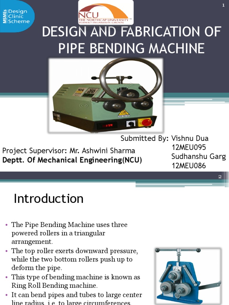 Pipe Bending Machine Design Project | PDF | Machines | Pipe (Fluid ...