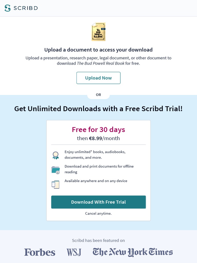 Get Unlimited Downloads With A Free Scribd Trial! | Download Free PDF | Scribd | Computing
