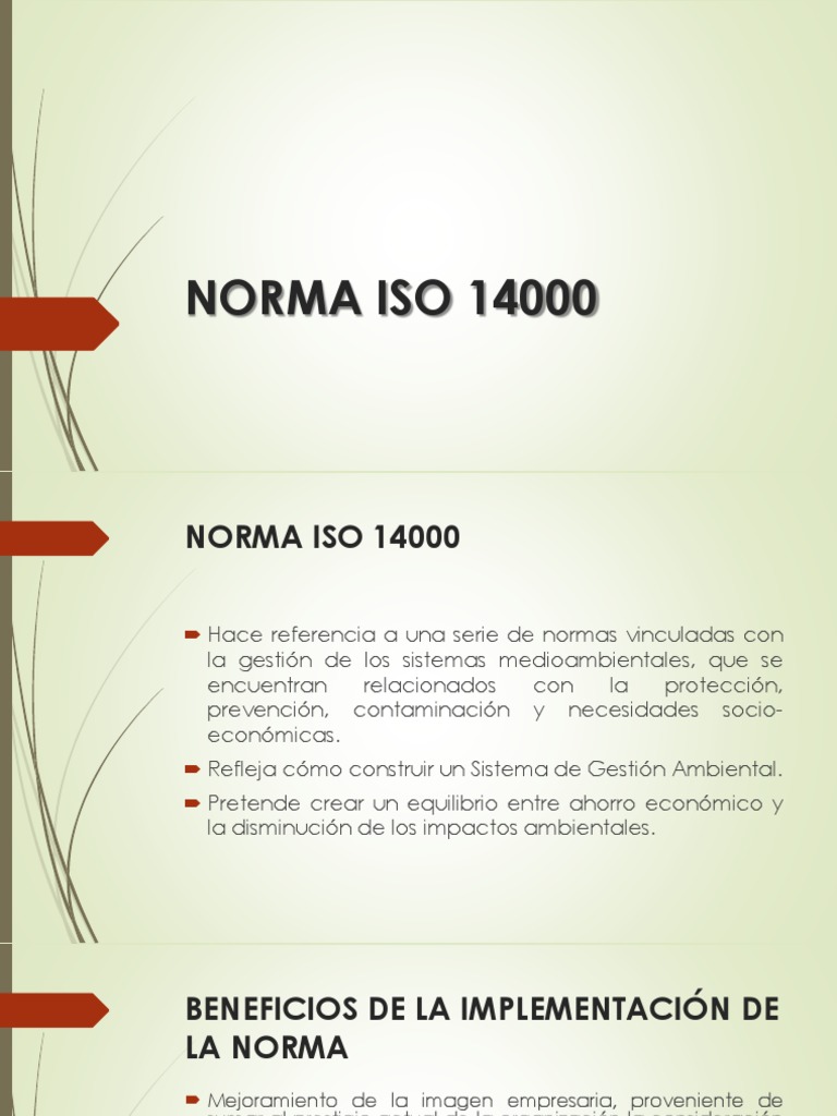 Generalidades Norma Iso 14000 | PDF | Economias | Business