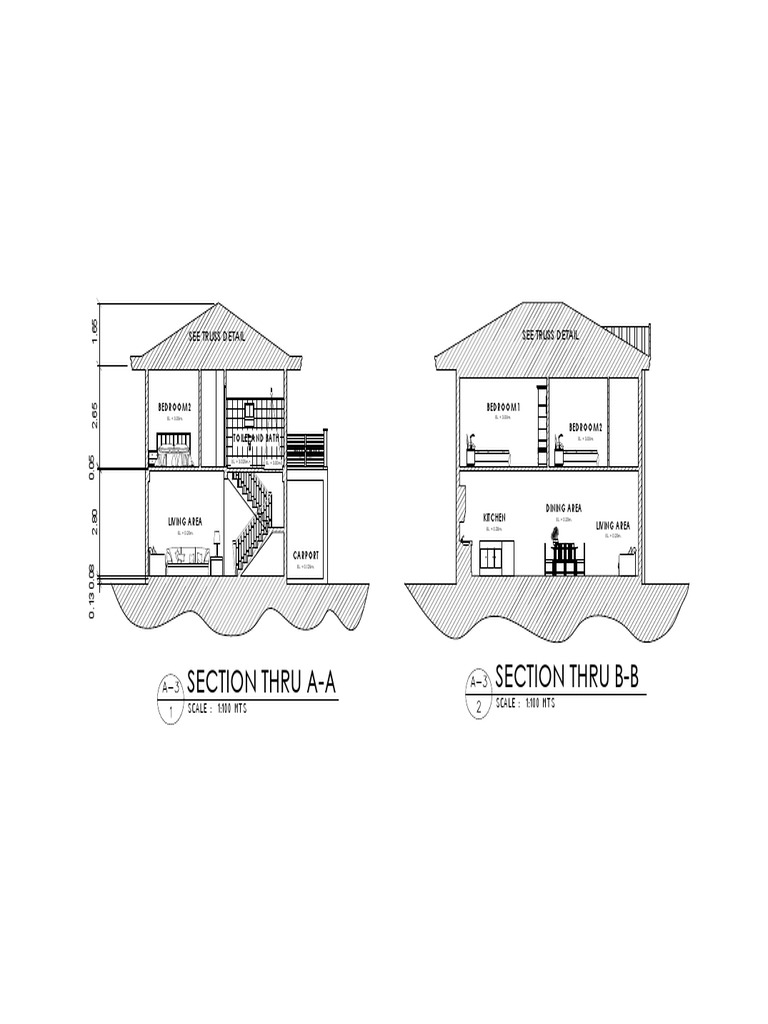 Section Thru A-A Section Thru B-B: See Truss Detail See Truss Detail ...