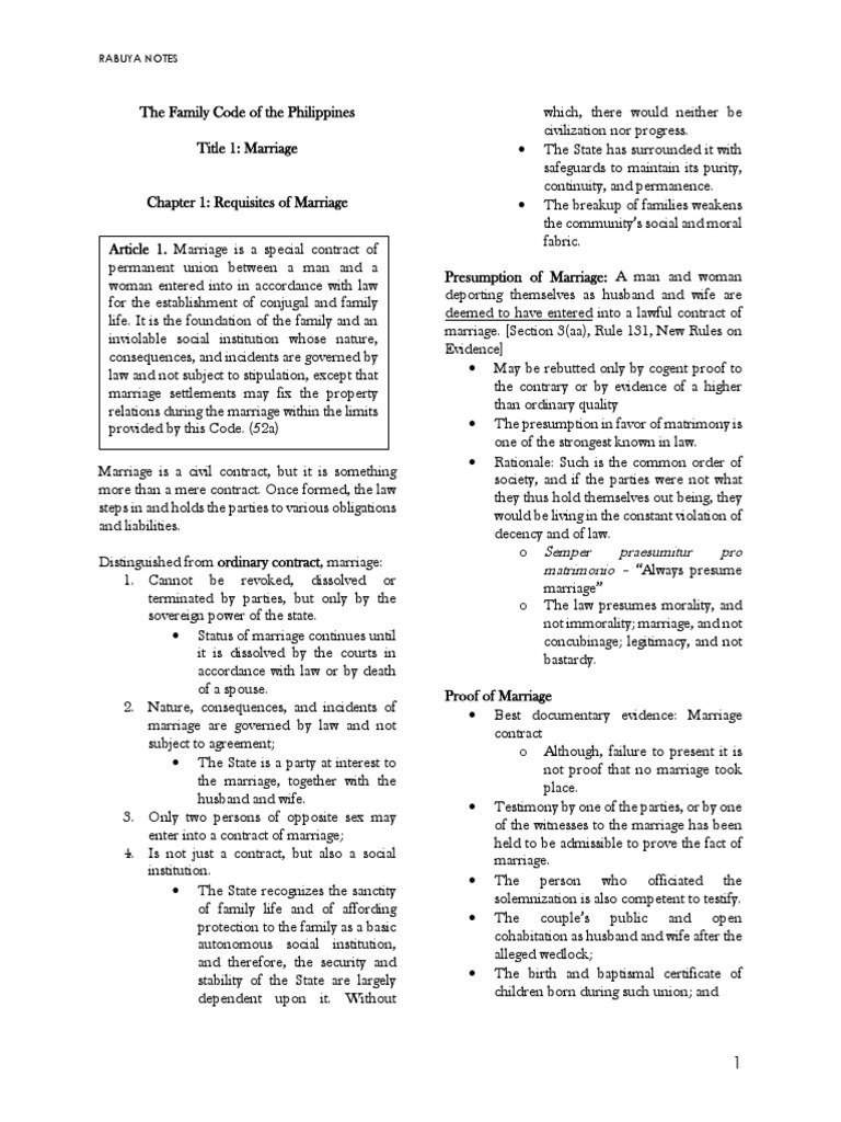 An Analysis of the Essential Requisites and Legal Impediments of ...