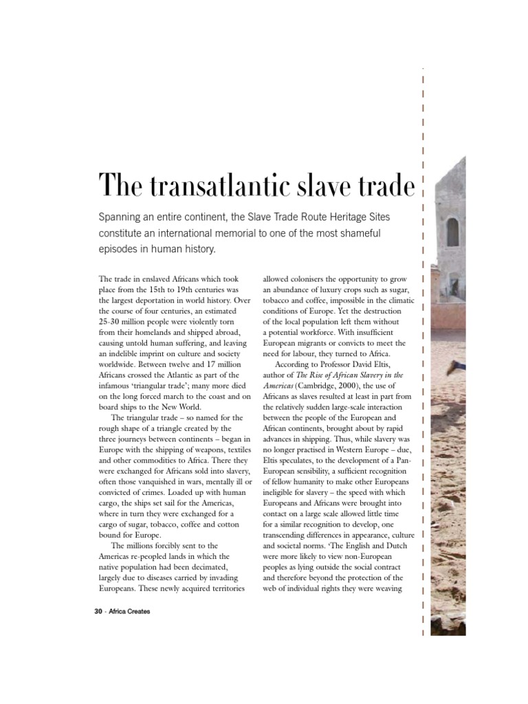 The Transatlantic Slave Trade | PDF | Atlantic Slave Trade | Slavery