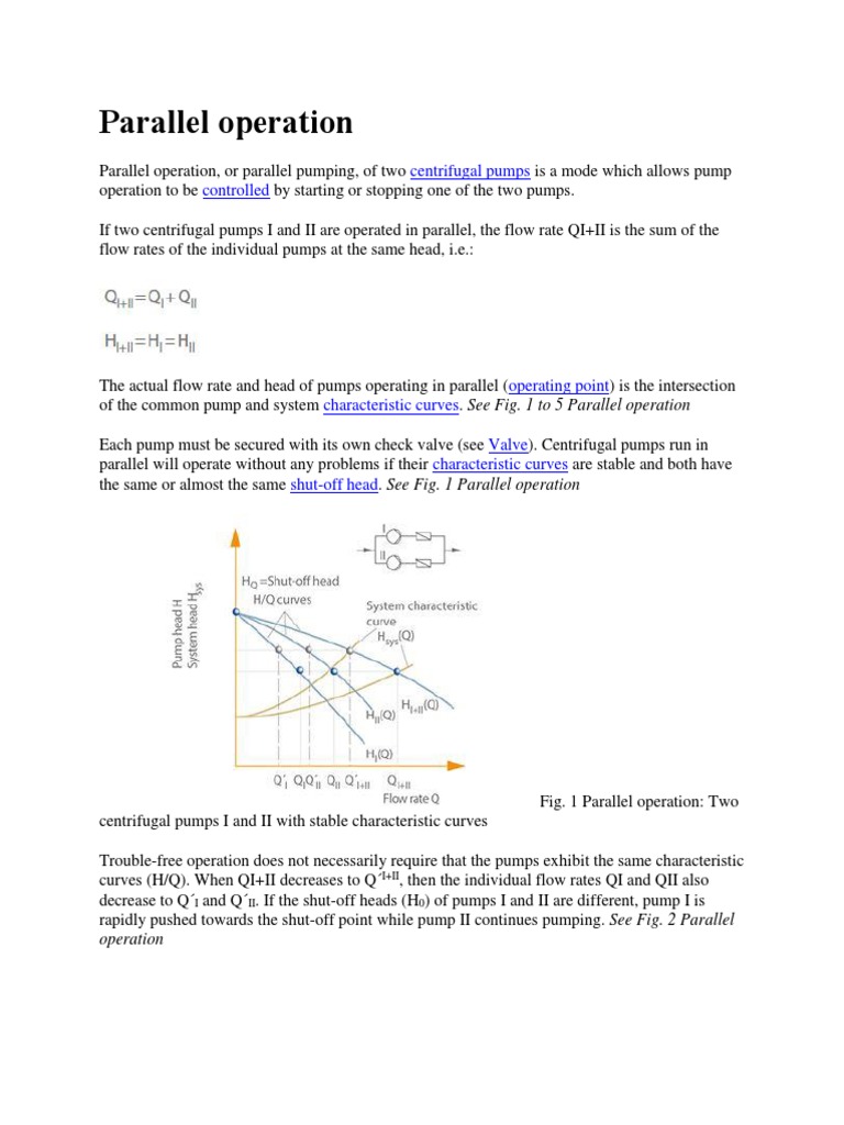 Parallel & Series Operation | PDF | Pump | Fluid Mechanics