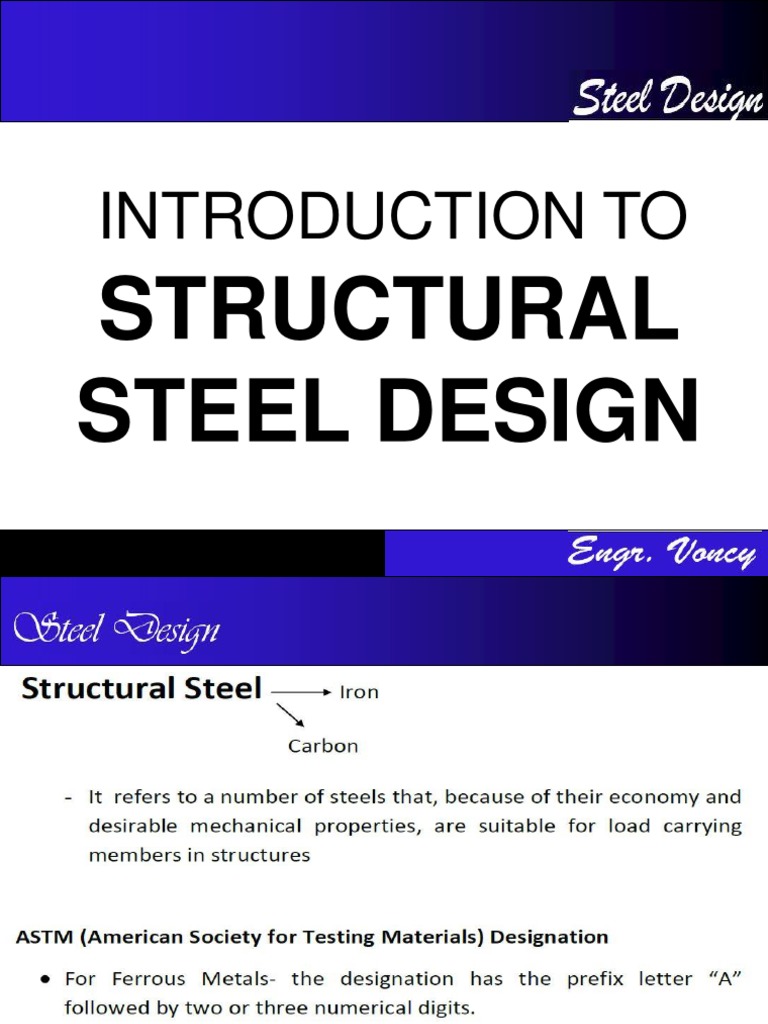 1 Introduction To Steel Design | PDF | Rolling (Metalworking) | Drag ...