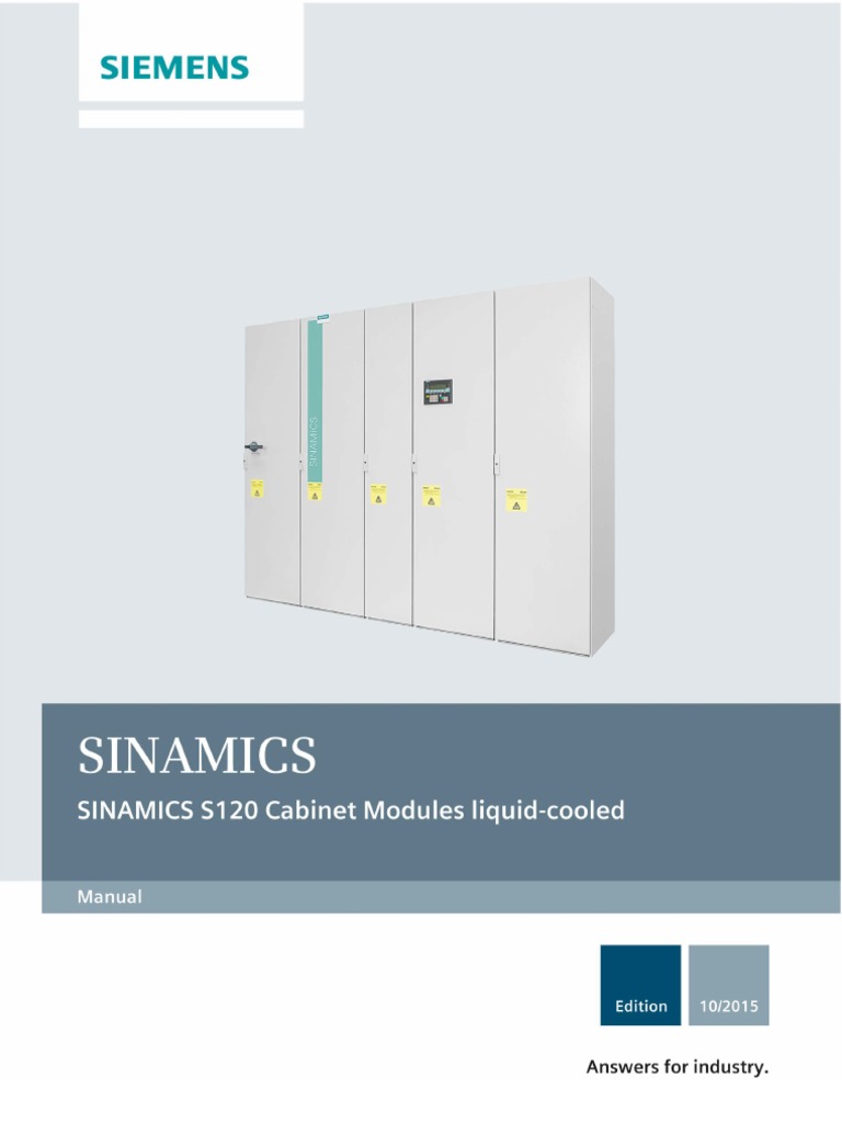 SINAMICS S120 Cabinet Modules Liquid Cooled en-US | PDF | Coolant ...