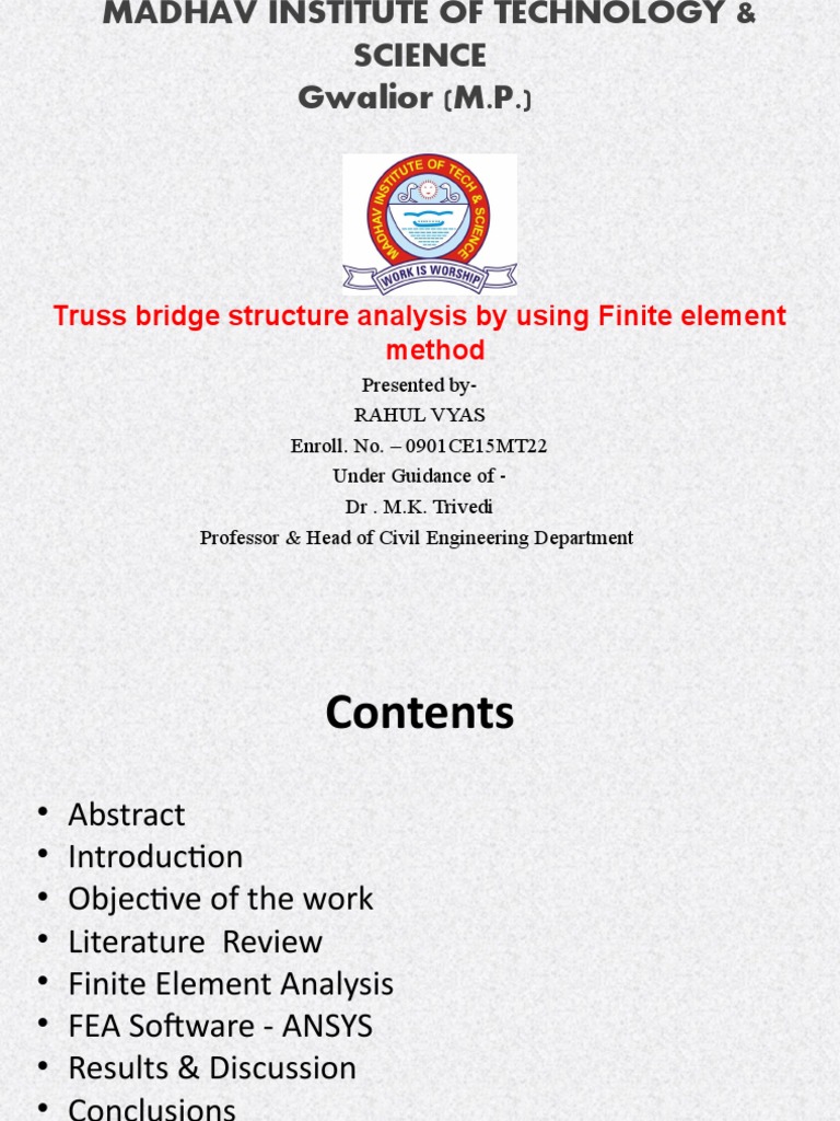 Rahul Vyas | PDF | Truss | Finite Element Method