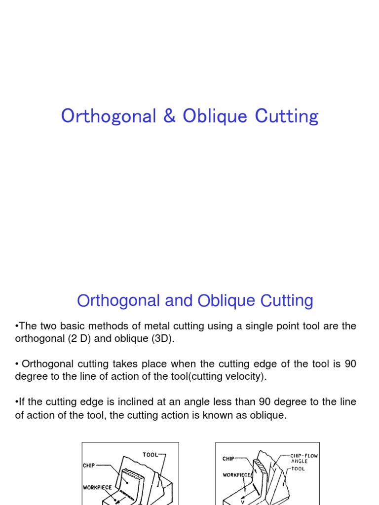 Orthogonal and Oblique Cutting | PDF | Machining | Trigonometric Functions