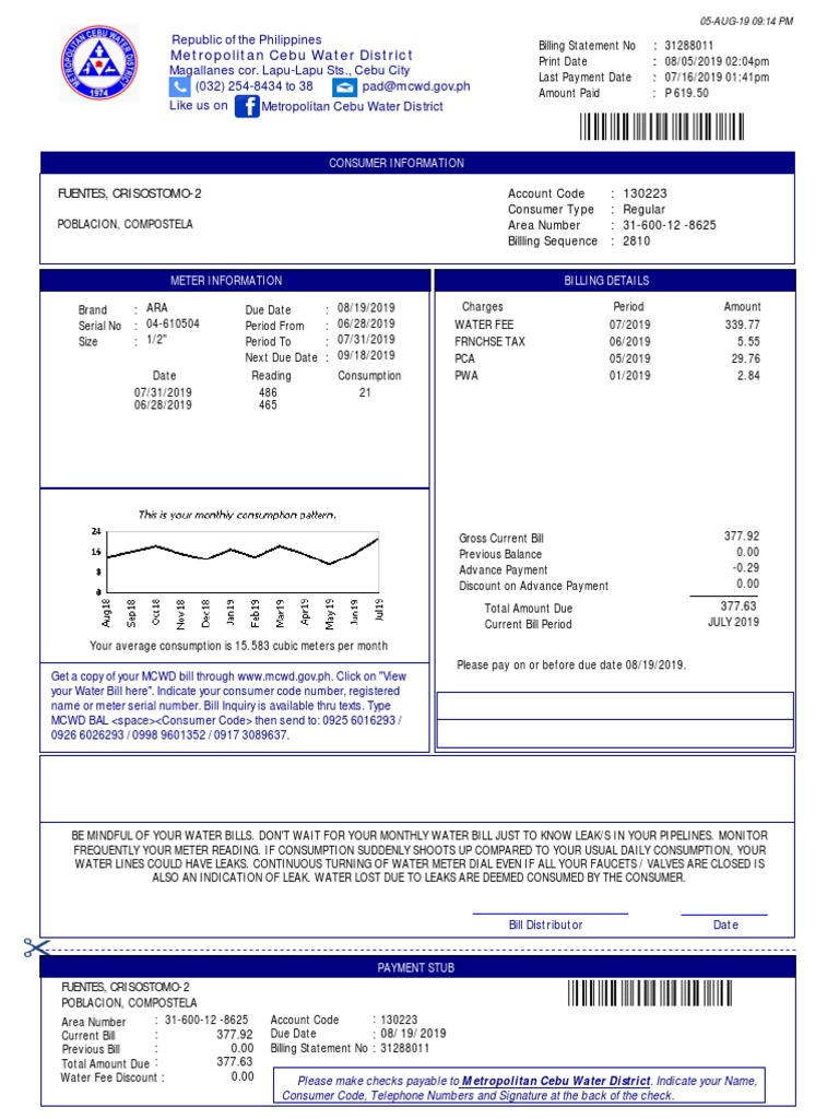 Pay your MCWD water bill online or via text | PDF | Services (Economics ...