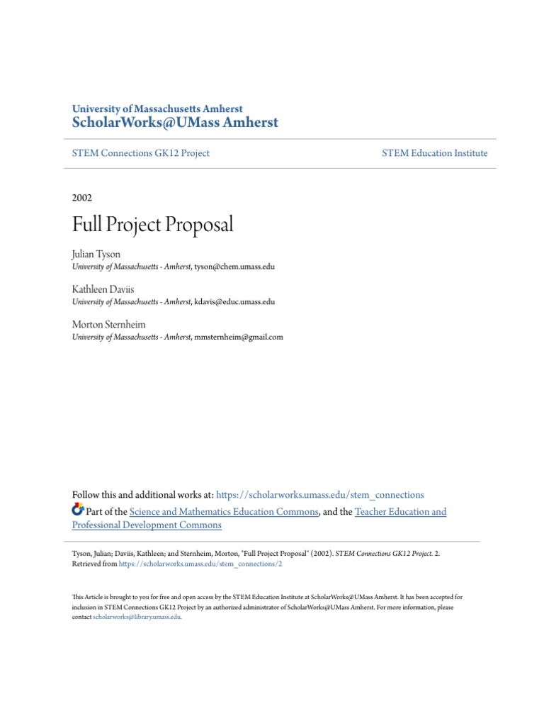 Full Project Proposal PDF | PDF | Science, Technology, Engineering, And ...