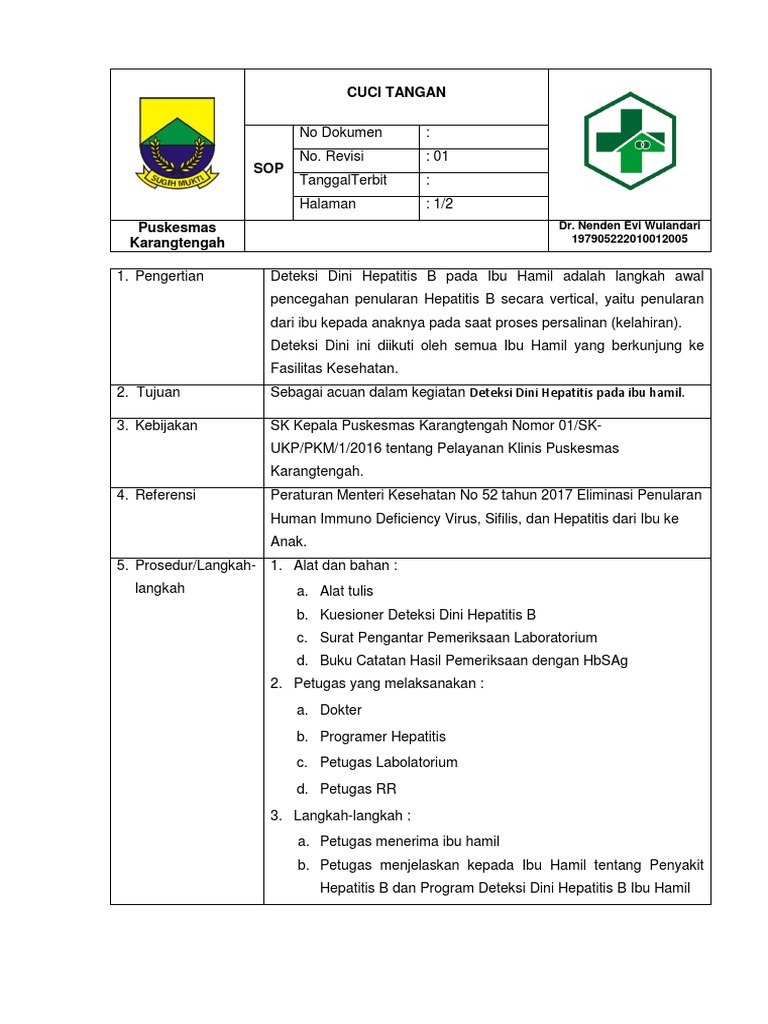 SOP Hepatitis B | PDF