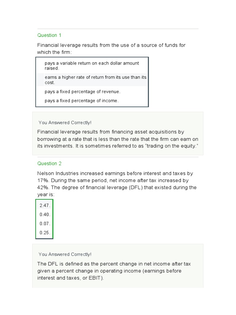 Dol & DFL | PDF | Leverage (Finance) | Debt