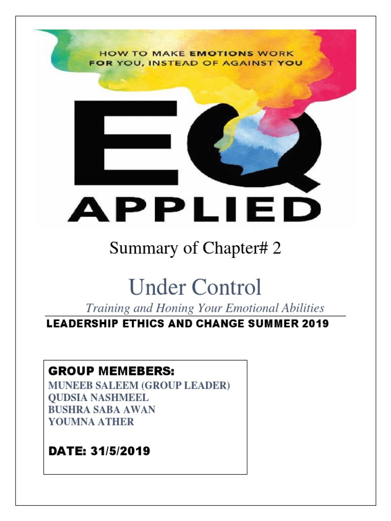 Chap#2 Summary Applied Eq | PDF | Self Awareness | Emotions