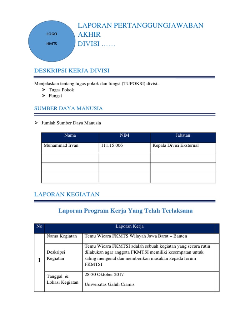 LPJ DIVISI Eksternal | PDF