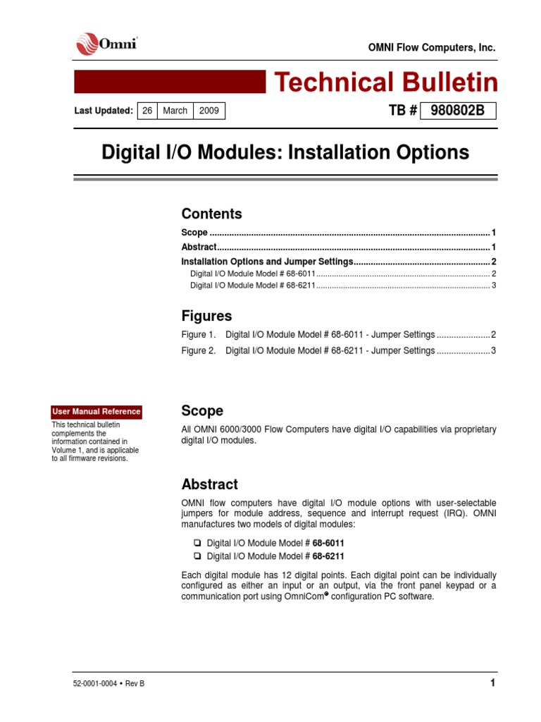 Installation and Configuration of OMNI Flow Computers Digital I/O ...