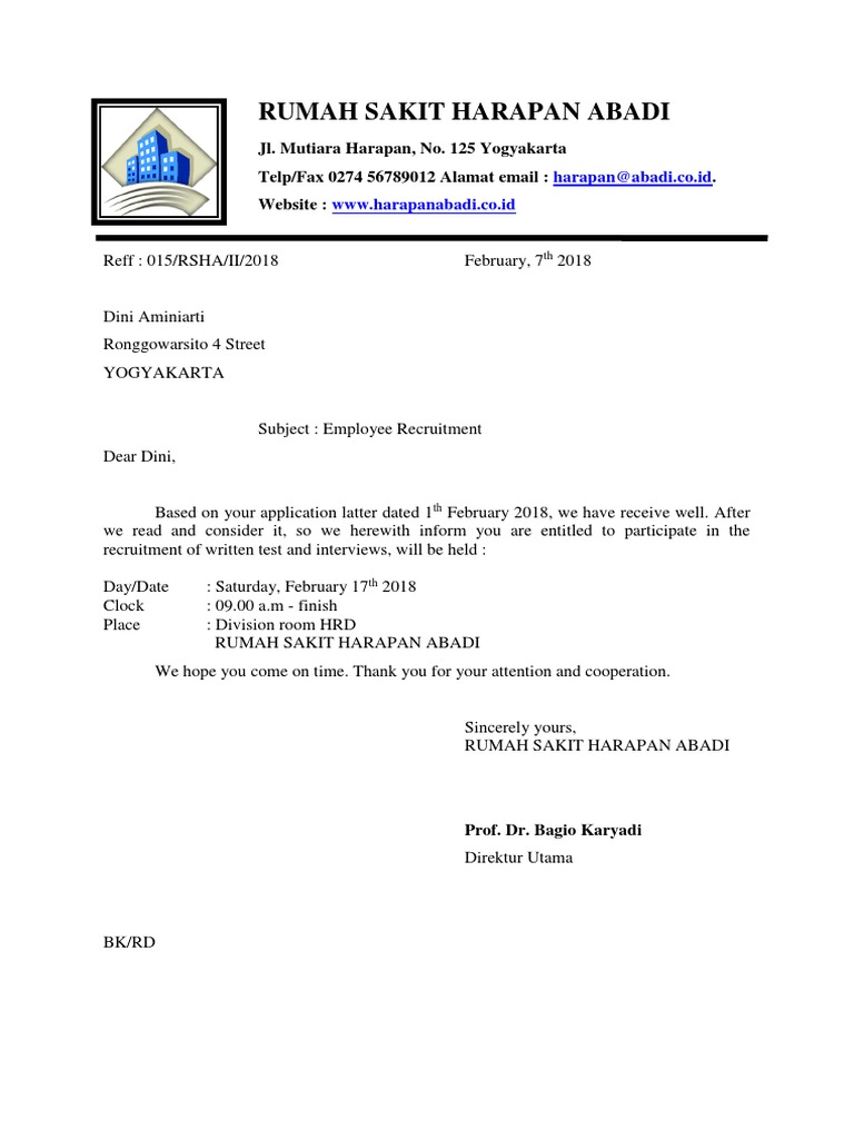 Rumah Sakit Harapan Abadi: Jl. Mutiara Harapan, No. 125 Yogyakarta Telp ...