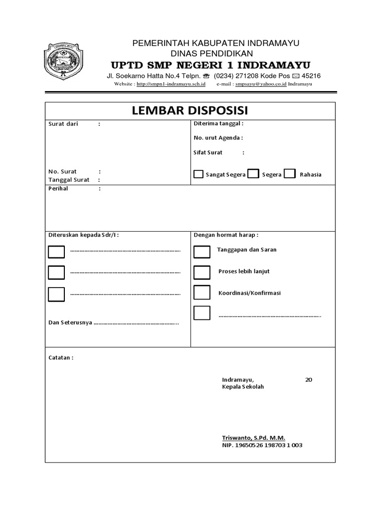 Lembar Disposisi | PDF