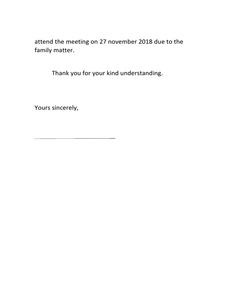 Absent Letter | PDF
