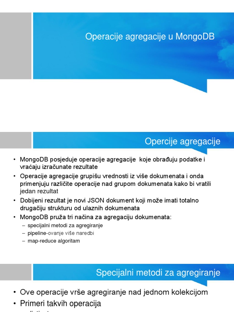 Aggregation Operations in MongoDB | PDF