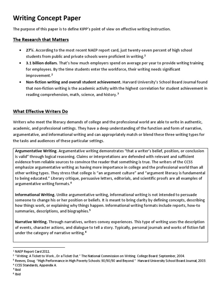 Writing Concept Paper: The Research That Matters | PDF | Rubric ...