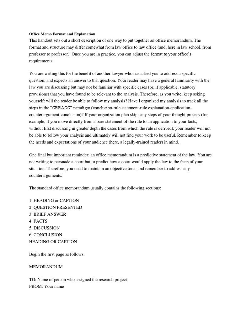 Office Memo Writing Guide | PDF | Memorandum | Question