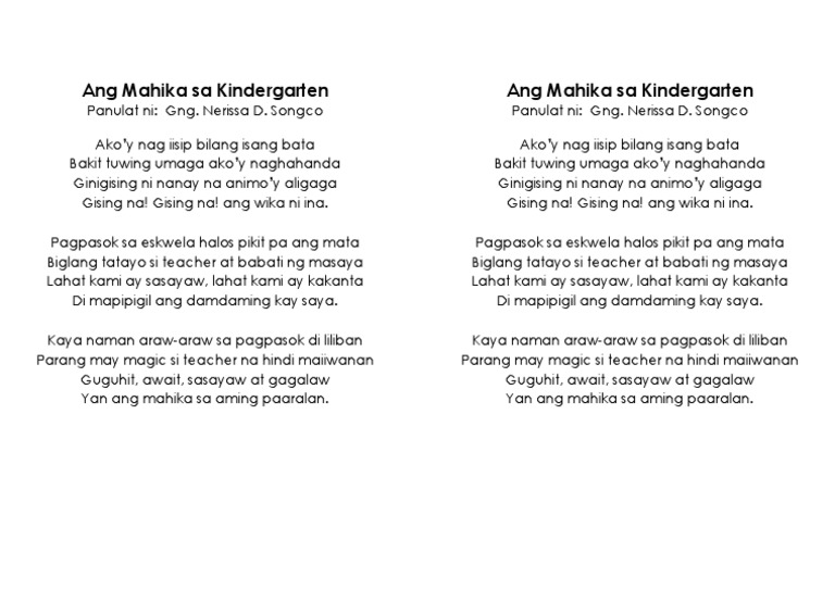 Ang Mahika Sa Kindergarten | PDF