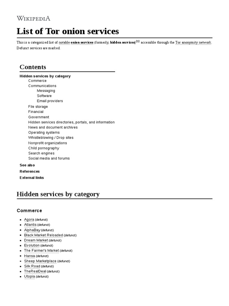 List of Tor Onion Services | Download Free PDF | Tor (Anonymity Network ...