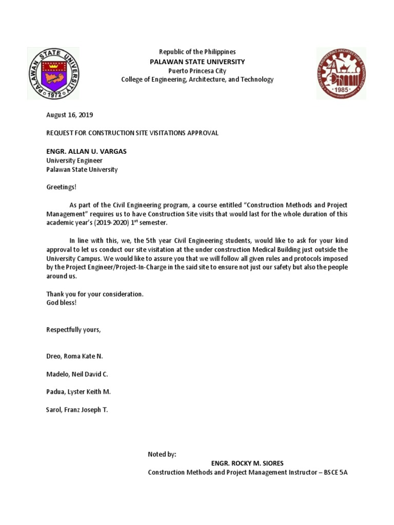 Request Letter For CMPM | PDF | Academia | Science And Technology
