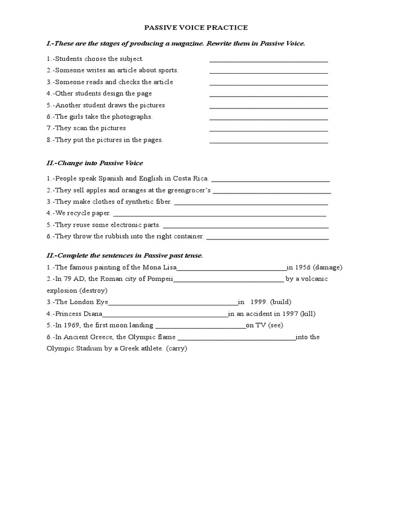 Passive Voice Present and Past | PDF | Social Science