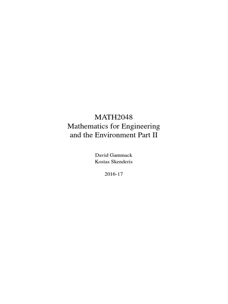 LectureNotesMATH2048 PDF | PDF | Ordinary Differential Equation | Equations