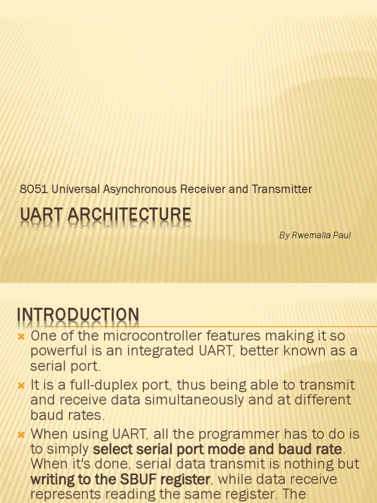 UART Architecture | PDF | Bit | Computer Data