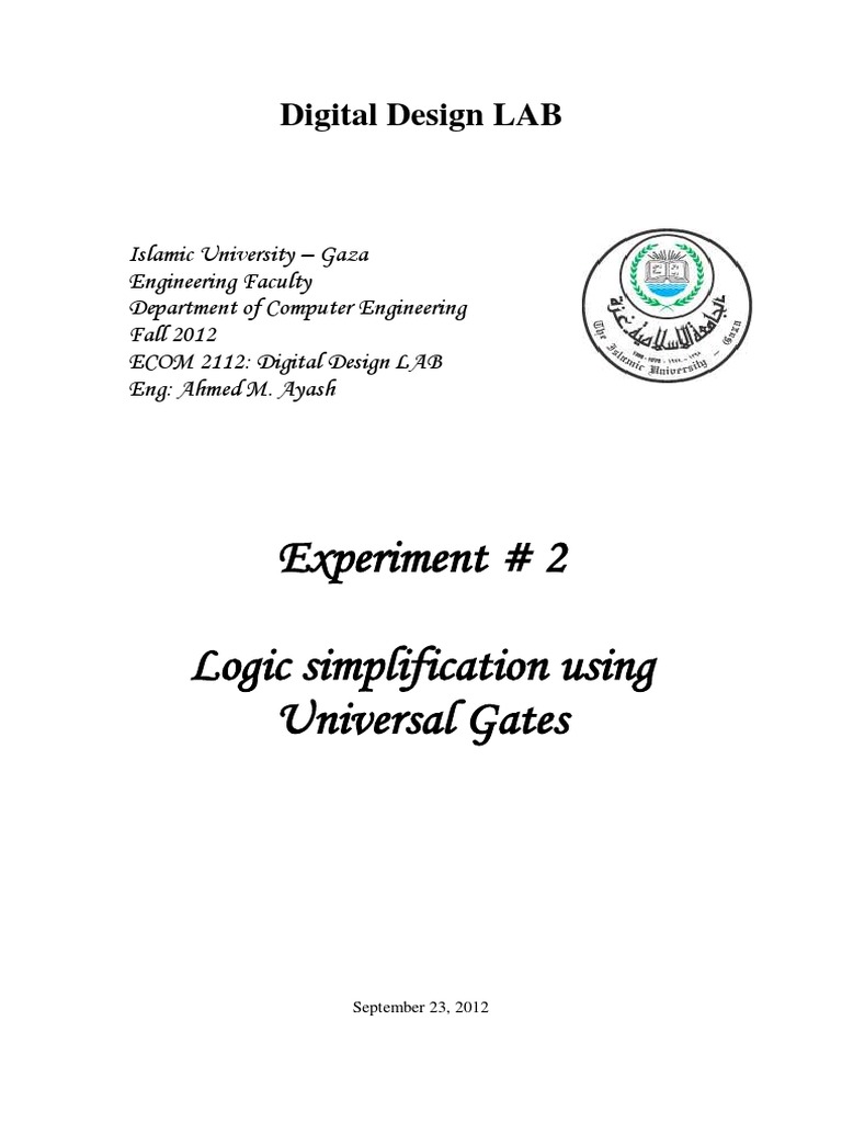 Logic Gate Implementation with NAND/NOR | PDF | Logic Gate ...