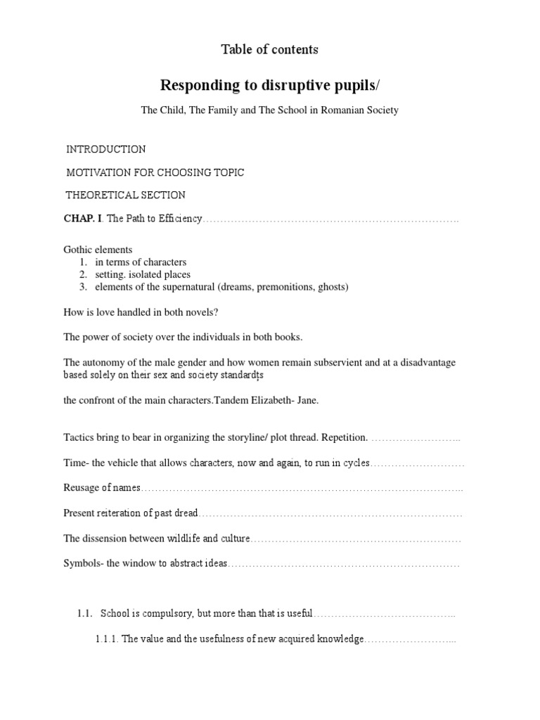 Responding To Disruptive Pupils/: CHAP. I. The Path To Efficiency | PDF ...