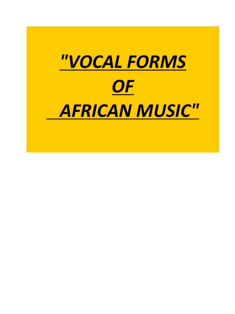Vocal Forms | PDF | Soul Music | String Instruments
