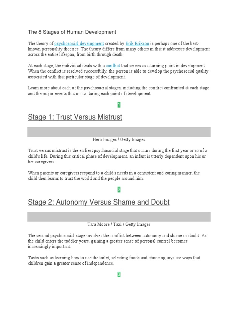 The 8 Stages of Human Development | PDF | Metaphysics Of Mind ...