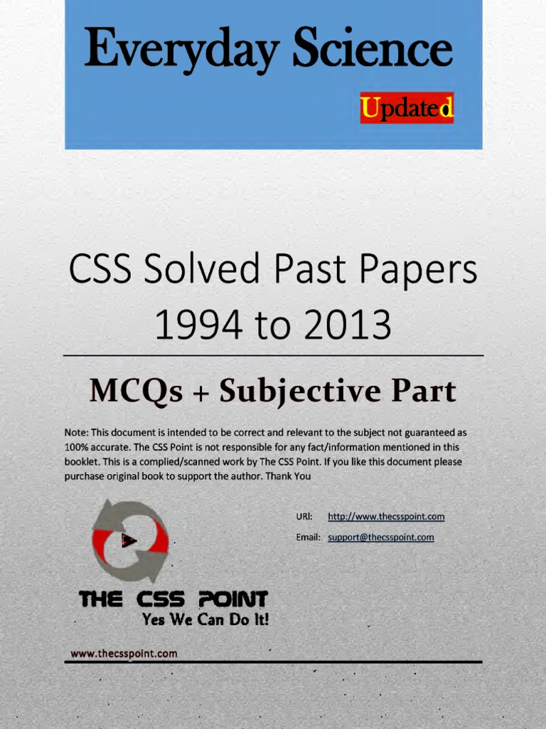 CSS Solved EDS Past Papers - 1994 To 2013 (Compressed) PDF | PDF
