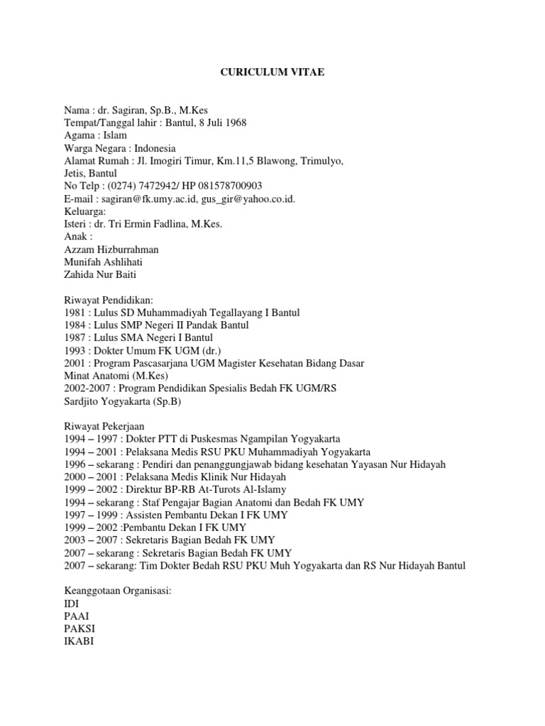 Curiculum Vitae | PDF