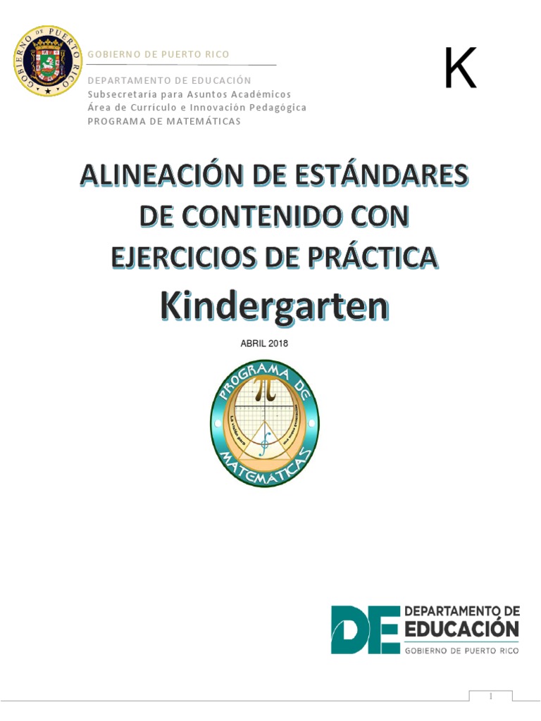 Actividades de Conteo para Kindergarten | PDF | Educación de la primera ...