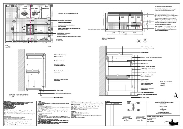 Kitchen: Detail 07 - Kitchen Cabinet Scale 1:5 | PDF | Plaster | Kitchen